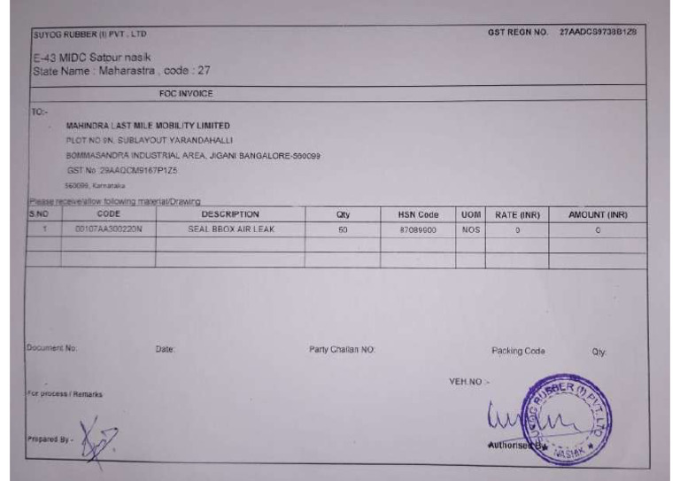 220 FOC Invoice | PDF