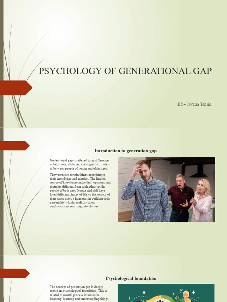 Psychology of Generational Gap | PDF | Psychology | Thought