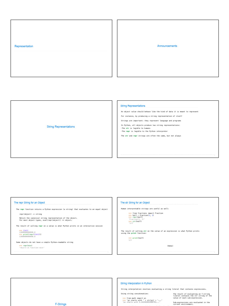 23 Representation 4pp | PDF | Method (Computer Programming) | Class (Computer Programming)