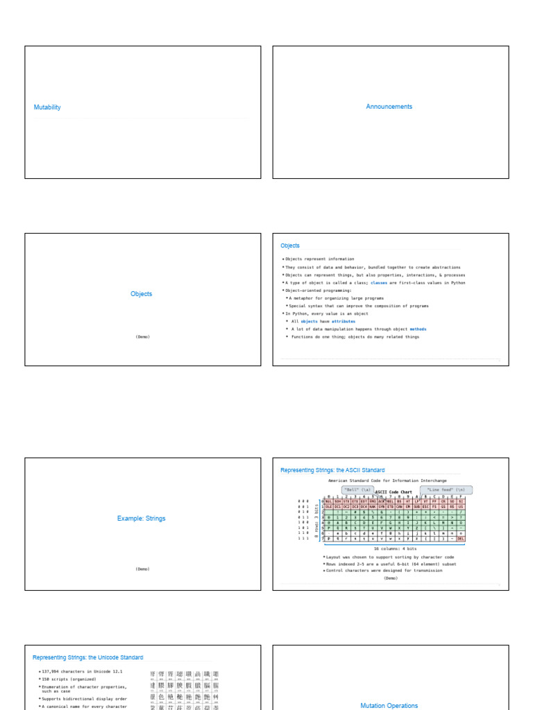 15 Mutability 4pp | PDF | Object (Computer Science) | String (Computer Science)