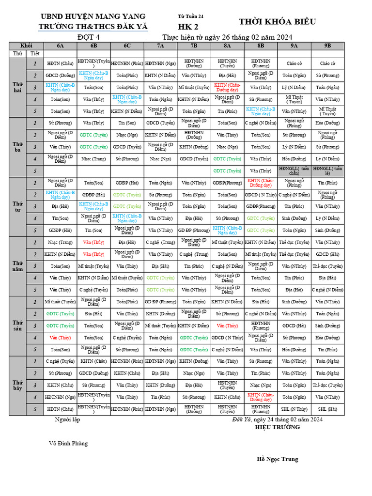 TKB DOT 4 Tuan 24 | PDF