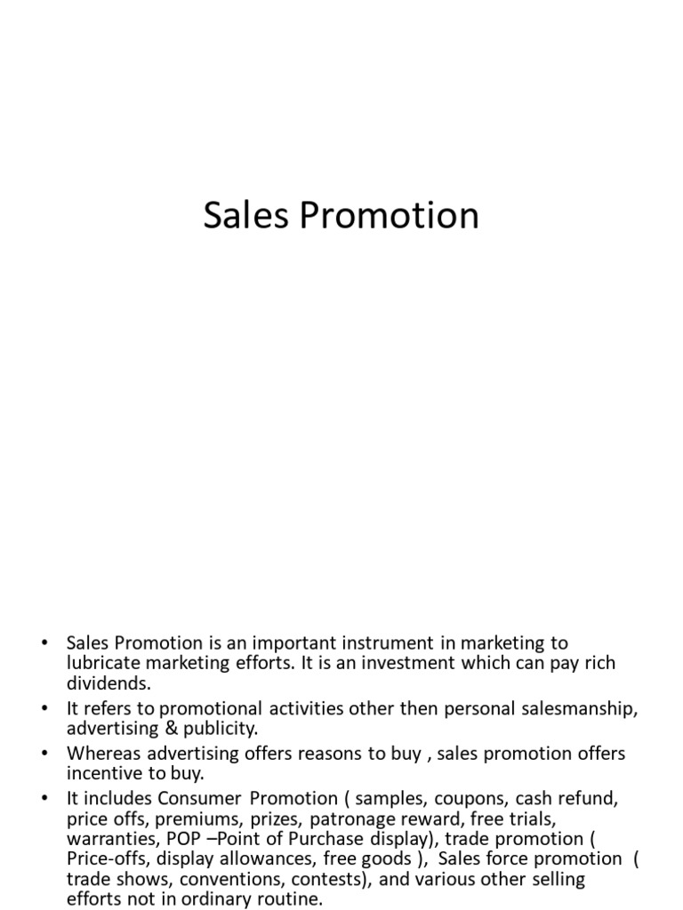 Sales Promotion | PDF | Advertising | Brand