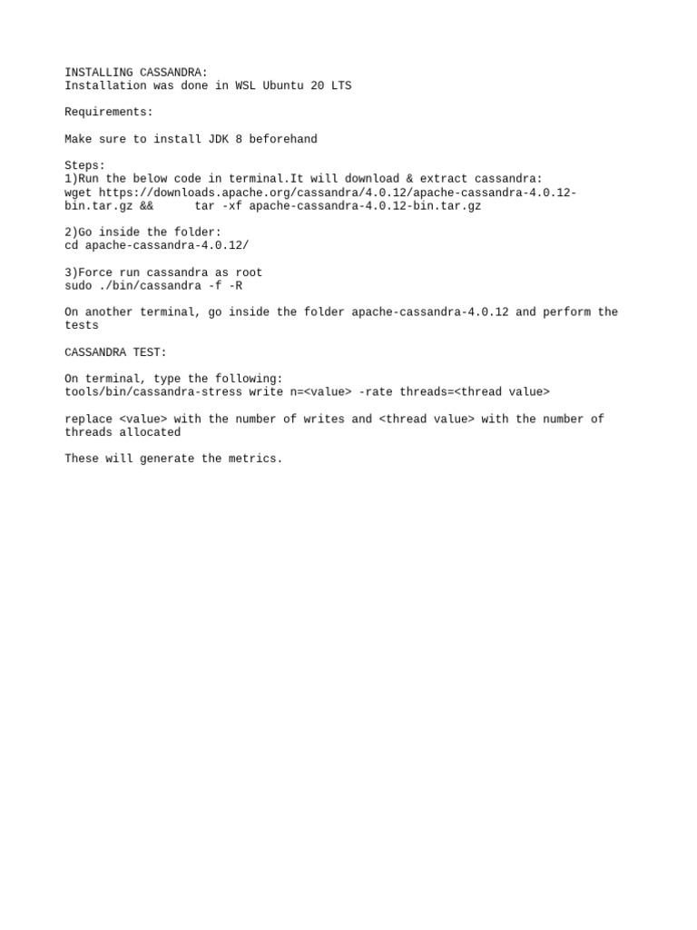Installing Cassandra On Wsl Pdf
