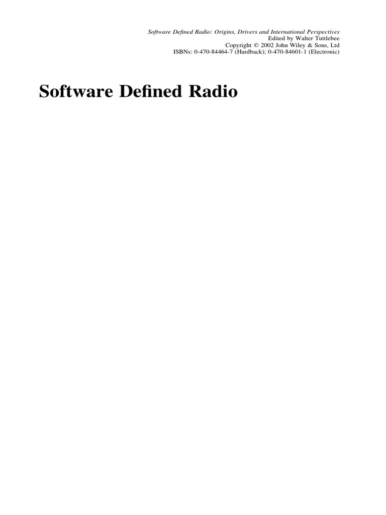 Software Defined Radio 2002 | PDF | Software Defined Radio | Computer Engineering