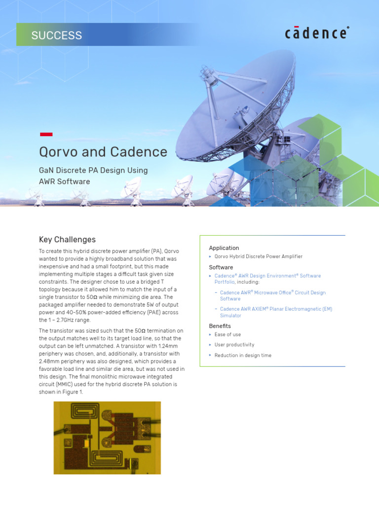 Qorvo Gan Discrete Pa Design | PDF | Amplifier | Microwave