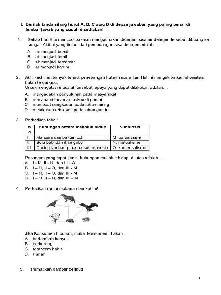 Soal Try Out Ipa - 2021 | PDF