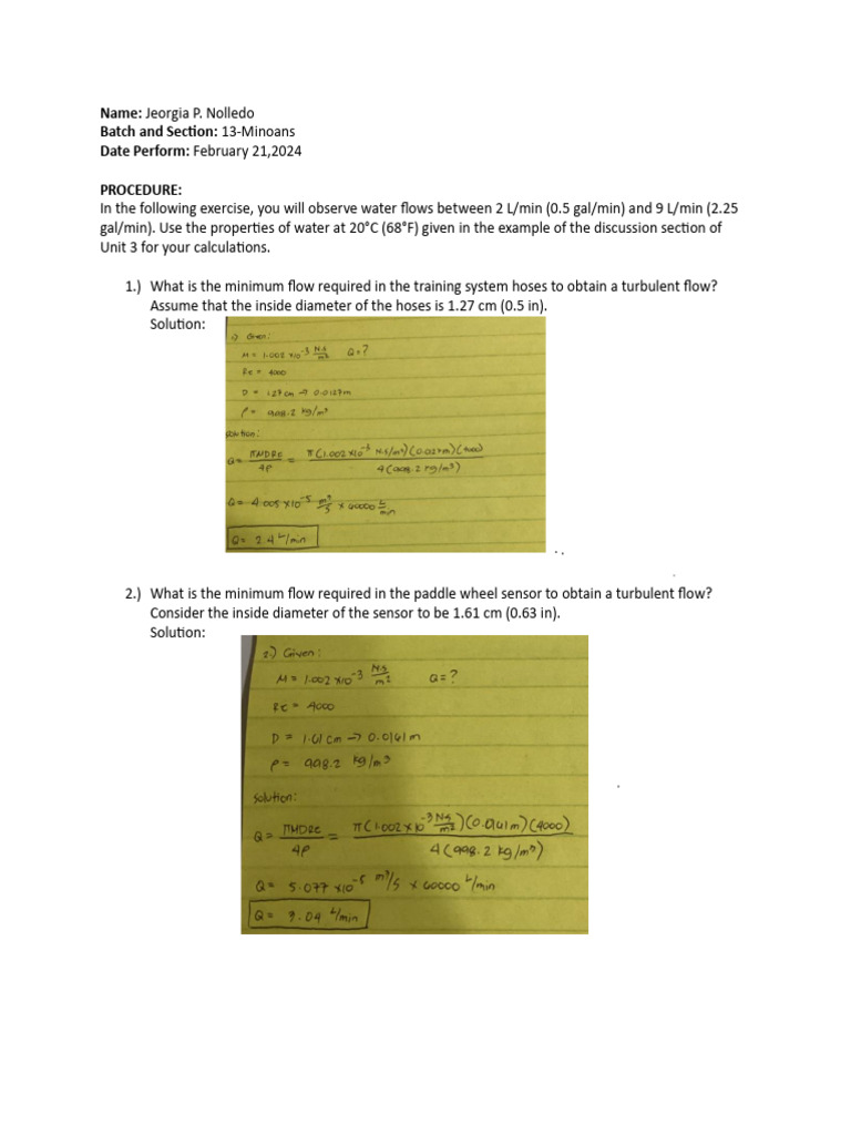 Nolledo Automation Lab. 3 1 | PDF | Flow Measurement | Metrology