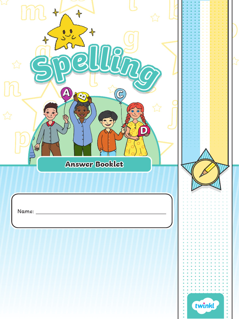 Year 1 Baseline Spelling Assessment Pupil Answer Booklet | PDF ...