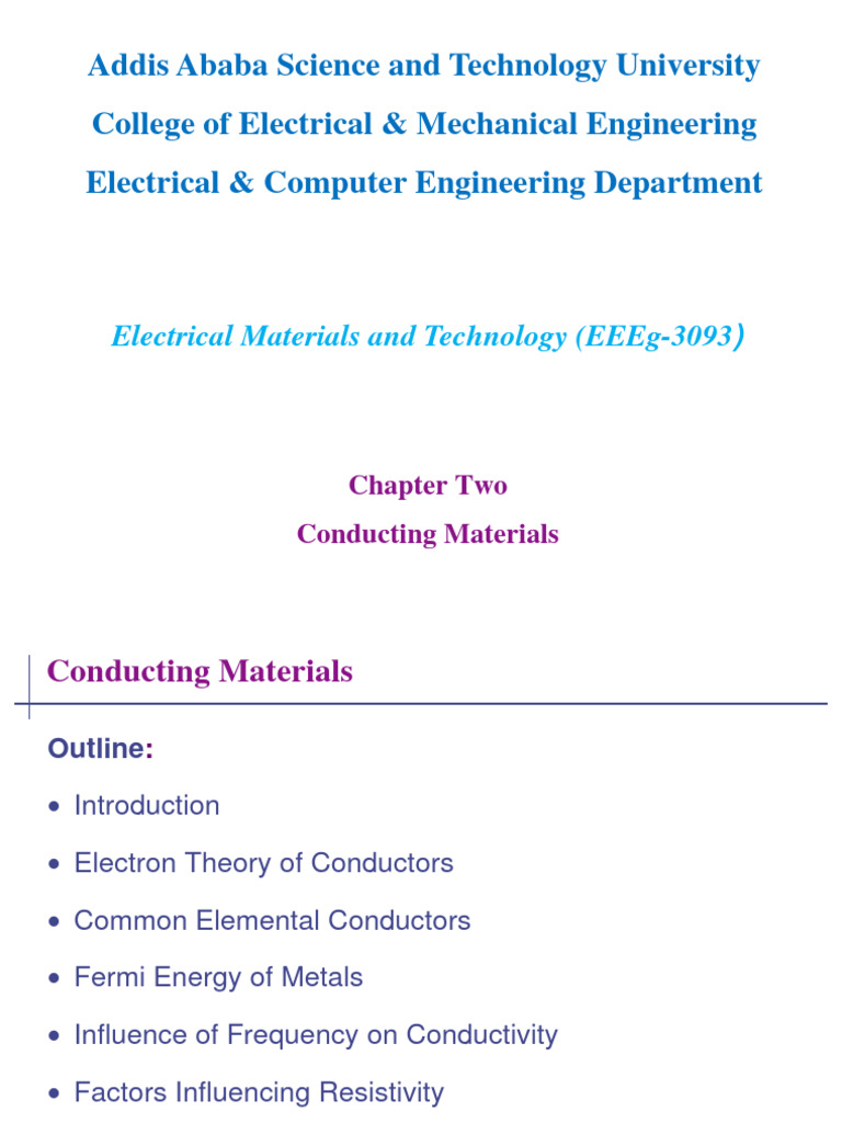 02-Conducting Materials | Download Free PDF | Electrical Resistivity ...