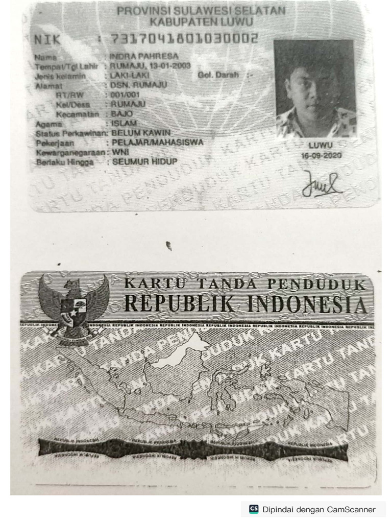 Indra Pahresa - KTP | PDF