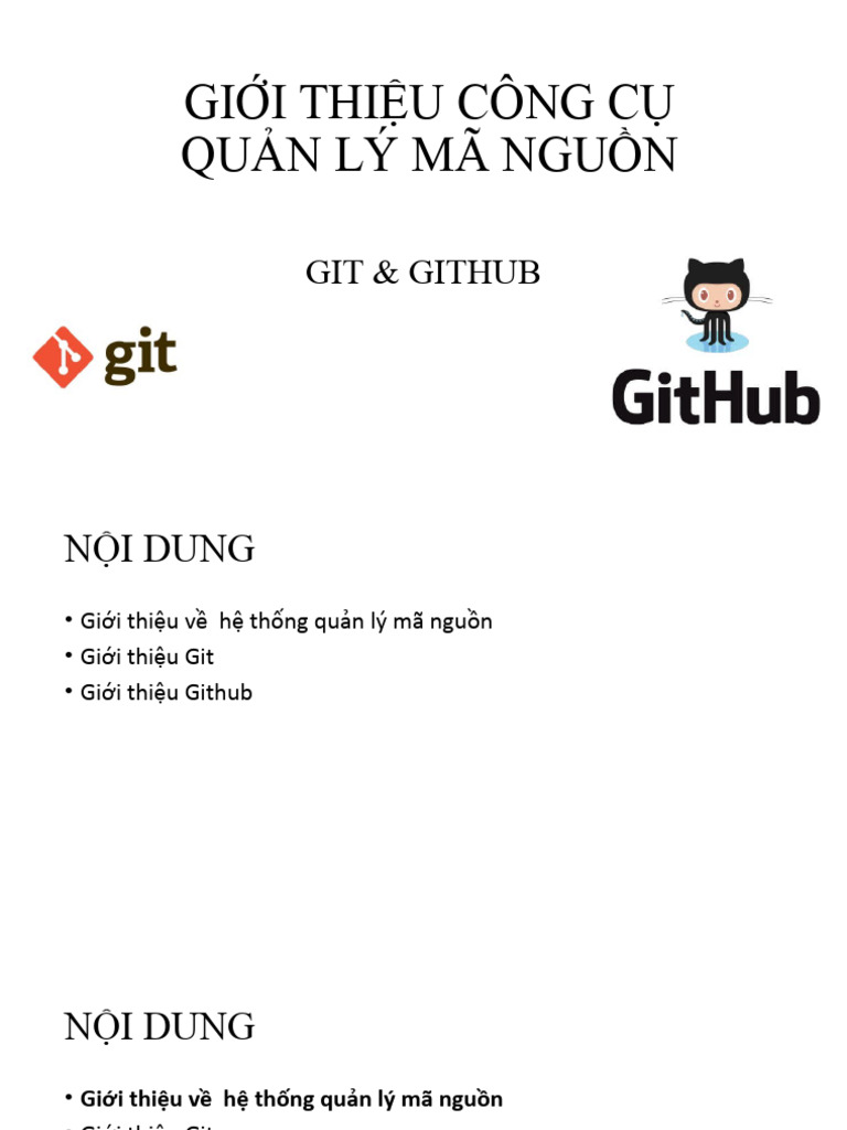 Gioi Thieu Git Va Github - v01 | PDF