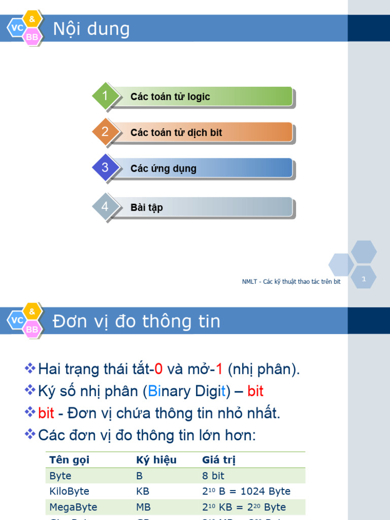 KTLT Ch2 2 CacKyThuatThaoTacTrenBIT | PDF