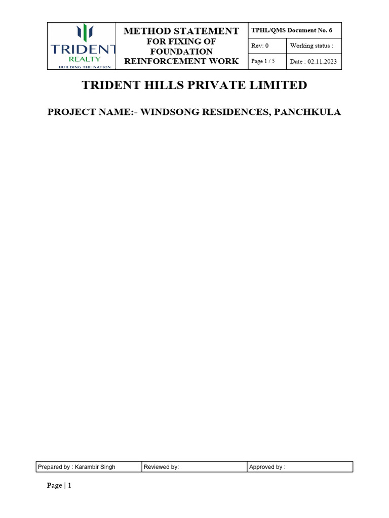 Foundation Reinforcement Guide | PDF | Scaffolding | First Aid