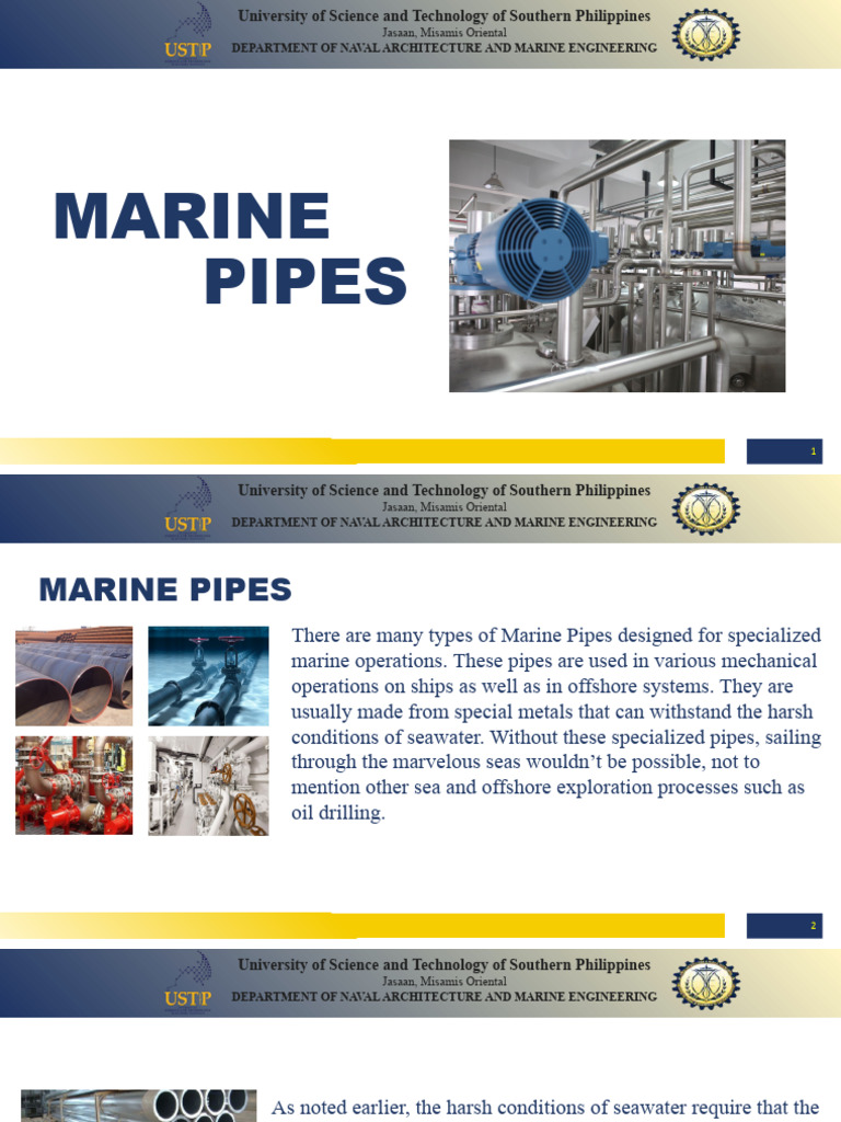 Marine Pipes: Materials and Applications | PDF | Pipe (Fluid Conveyance ...