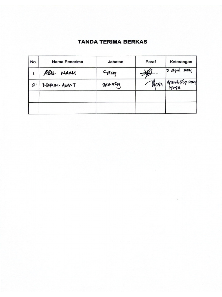 Tanda Terima | PDF