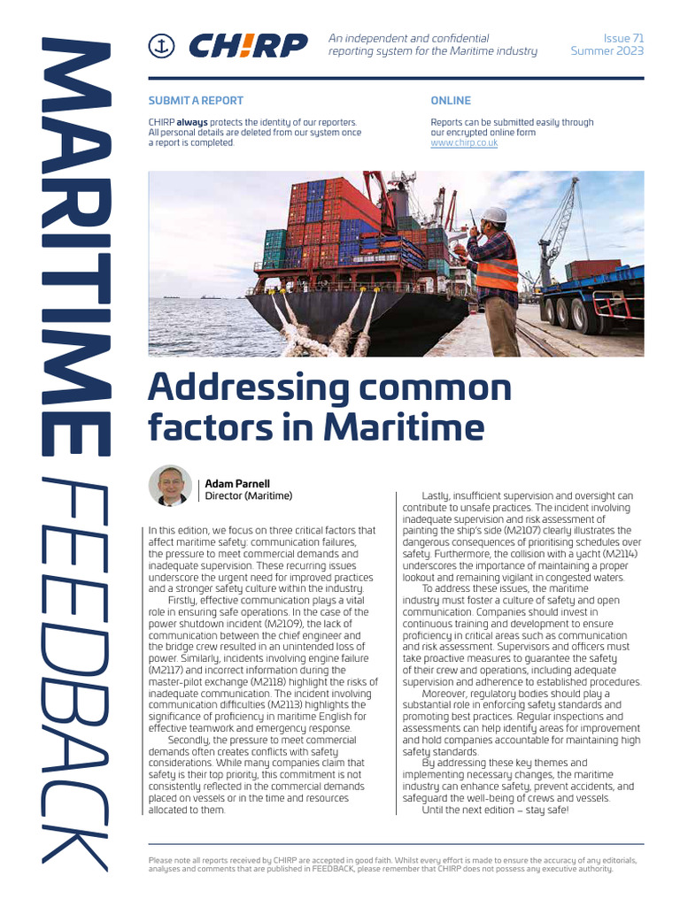 CHIRP MFB 71 Summer 2023 For Online | PDF | Safety | Ships