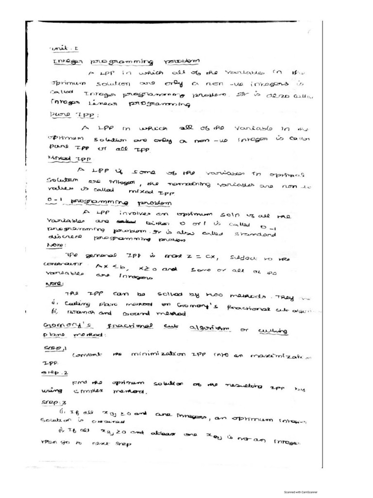 PG II Advanced Operation Research P16MAE4B | PDF
