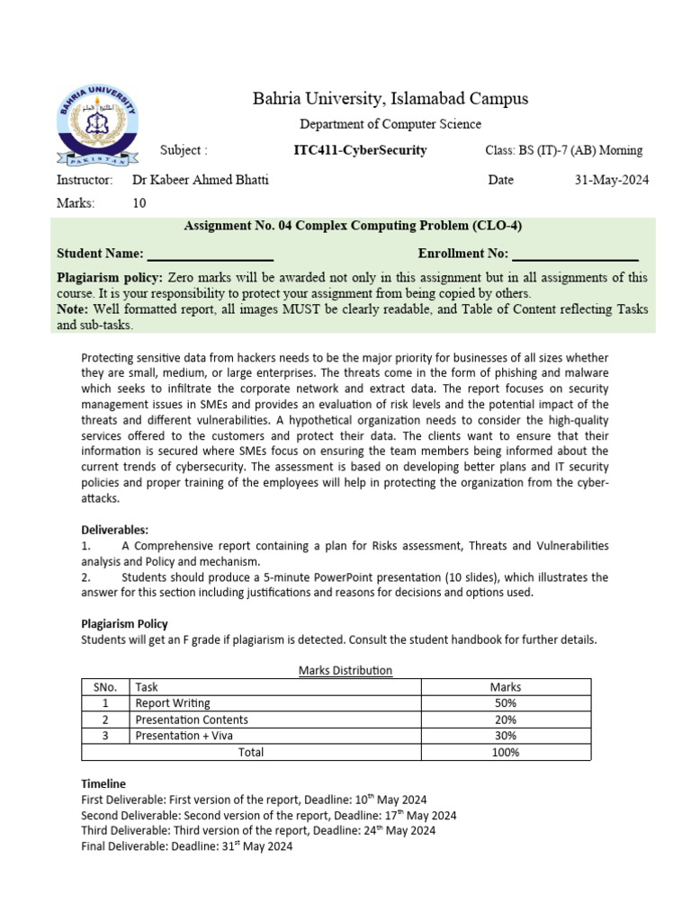 Assignment 4 CCP Cybersecurity 08052024 125947pm | PDF | Security ...