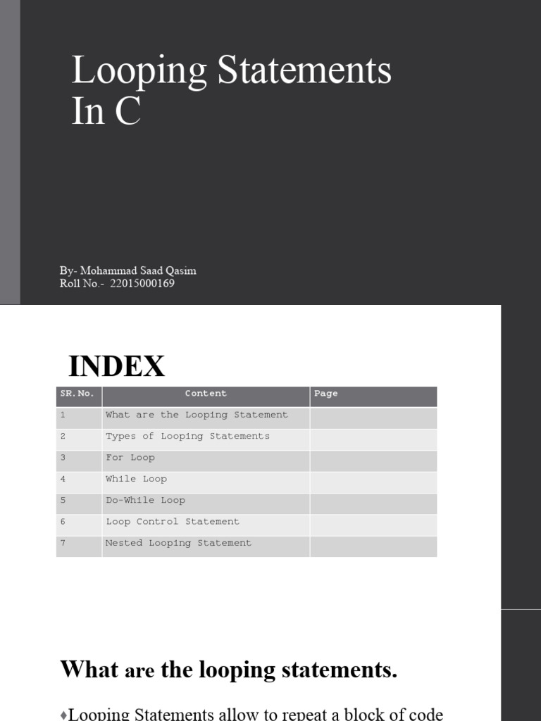 C Looping Statements Explained | PDF | Technology & Engineering