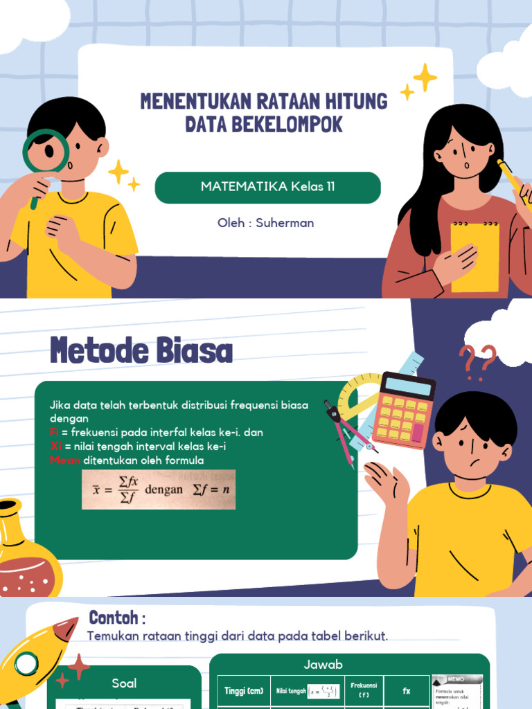 Menentukan Rataan Hitung Data Berkelompok | PDF | Metode & Bahan Ajar