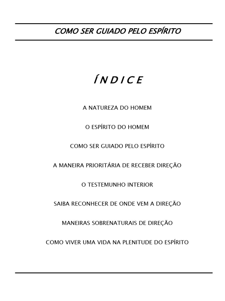 Como Ser Guiado Fabiola | PDF | Primeira Epístola aos Coríntios | Espírito Santo (religião)