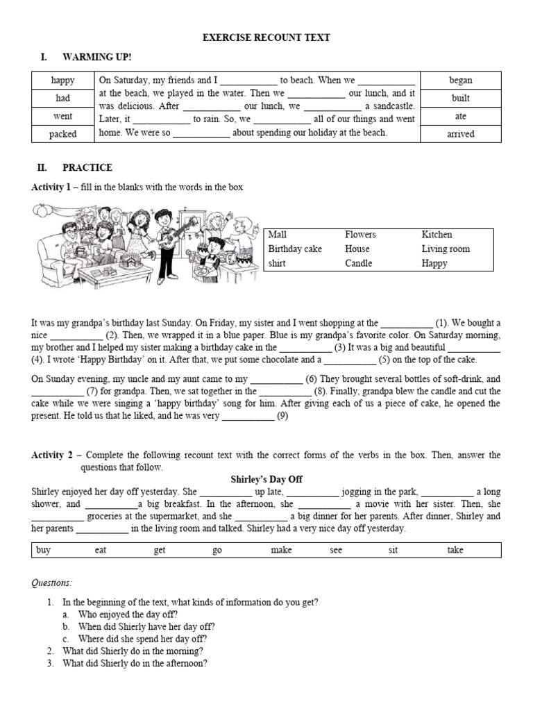 Exercise Recount Text | PDF | Zoo