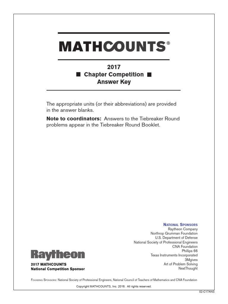 Mathcounts 2017 Chapter | PDF