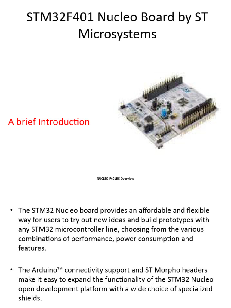 1 - 1 - STM32F401 Nucleo Board Details | PDF | Microcontroller | Computer Engineering