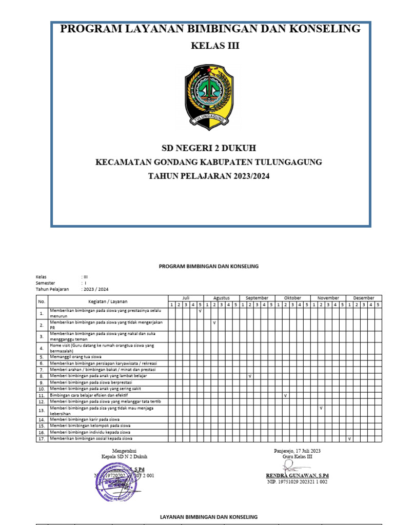Buku Program Bimbingan Dan Konseling | PDF