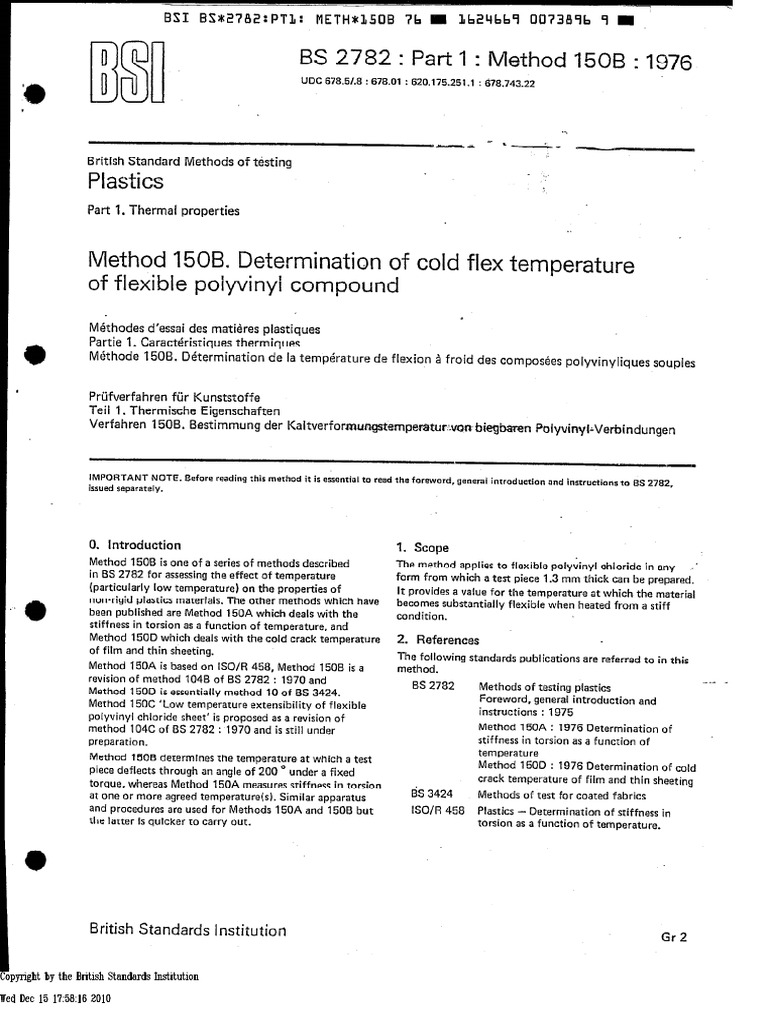 BS 2782-1-150B | PDF