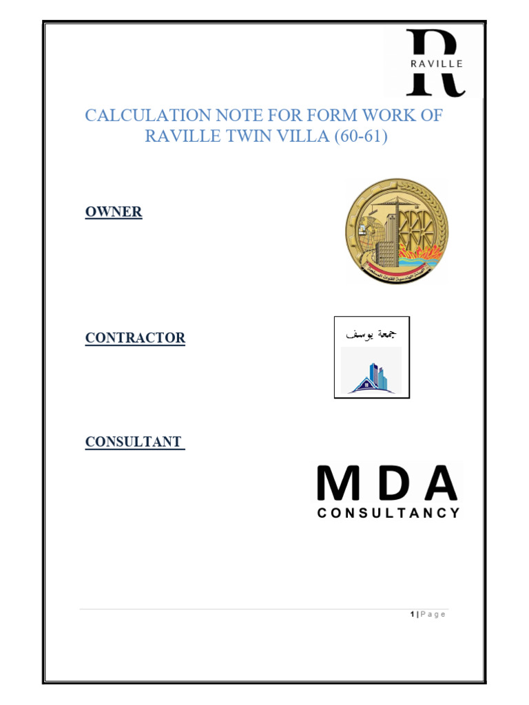 Calculation Notes For Tw60-61-Wooden - Formwork | PDF | Bending ...