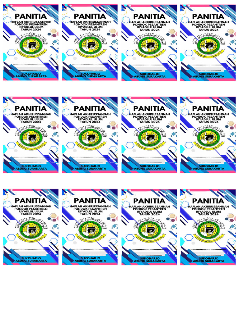 Kartu Panitia. | PDF