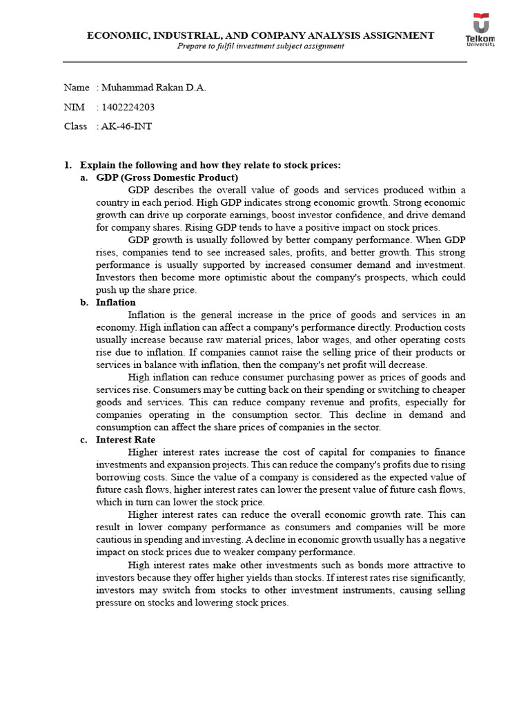 Investment Assignment Week 8 - Muhammad Rakan - 1402224203 | PDF ...