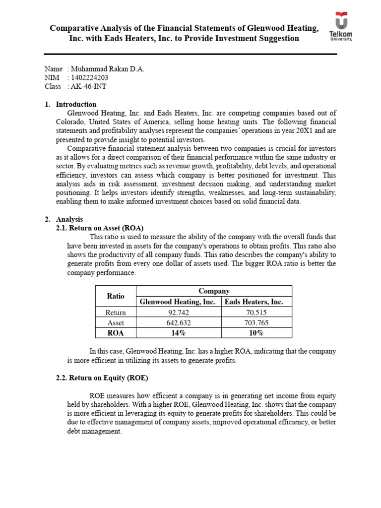 FS Analysis Assignment - Muhammad Rakan - 1402224203 | PDF | Investing | Equity (Finance)