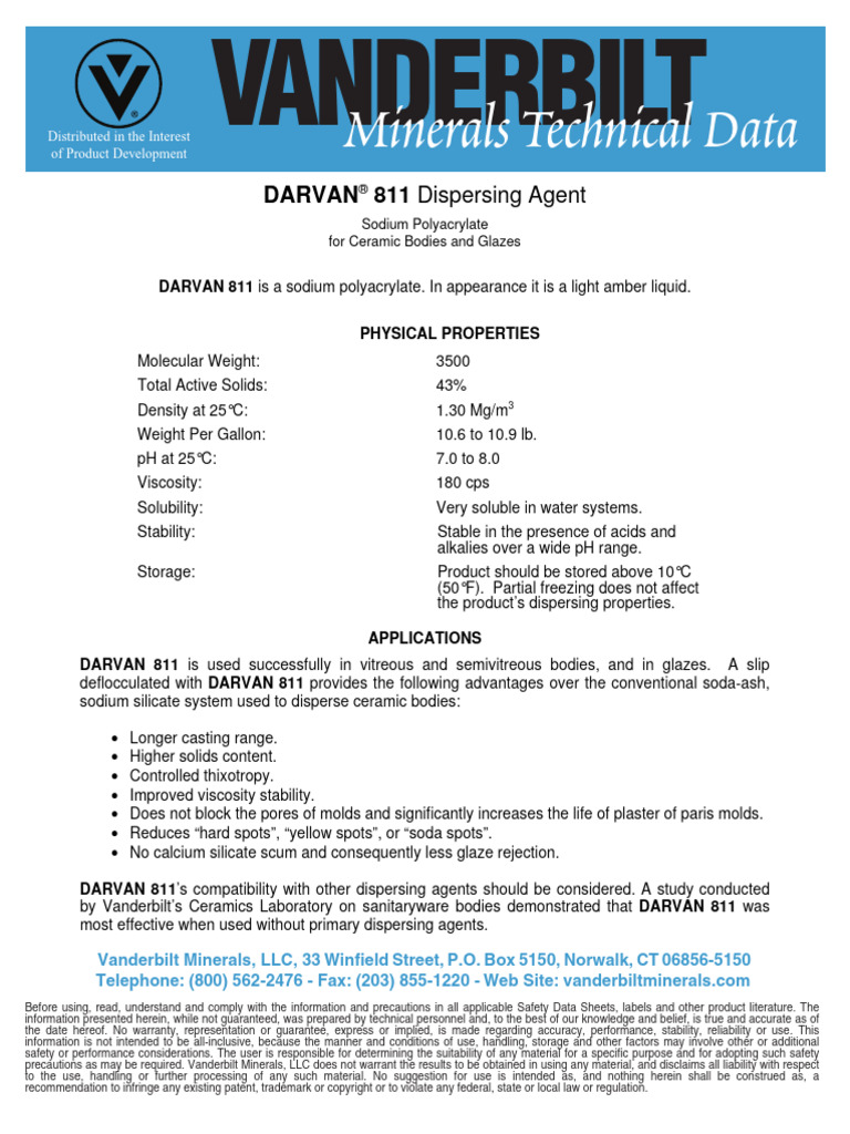 TDS DARVAN 811 C and R Web | PDF | Sodium Carbonate | Sodium