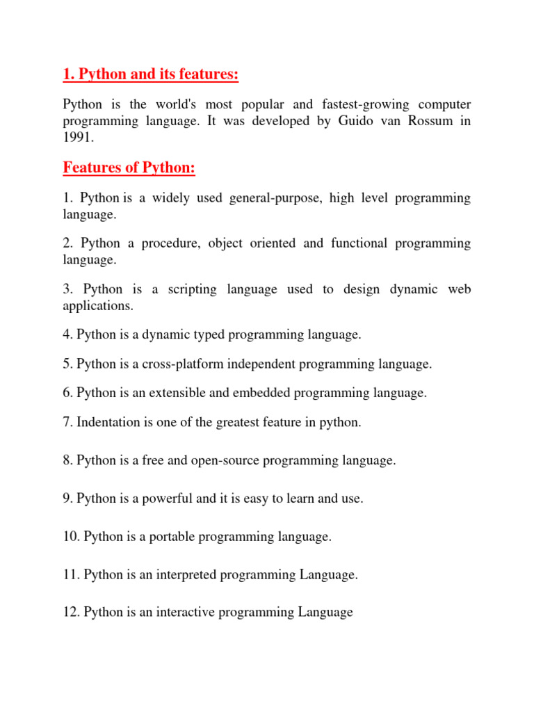Python Notes 2021 Pdf Python Programming Language Control Flow