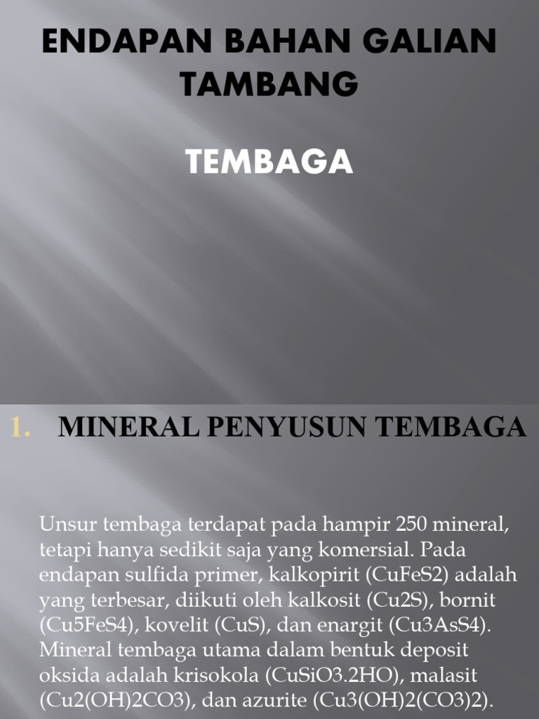 Endapan Bahan Galian Tambang | PDF