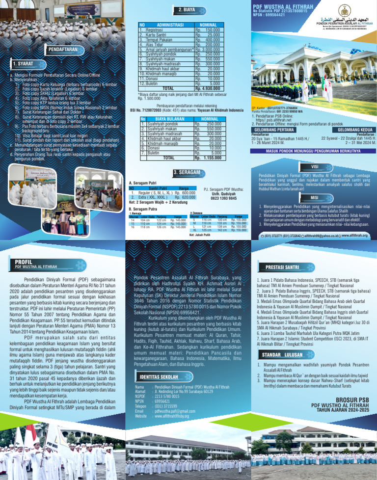 Brosur WUSTHA Pondok 2024 | PDF