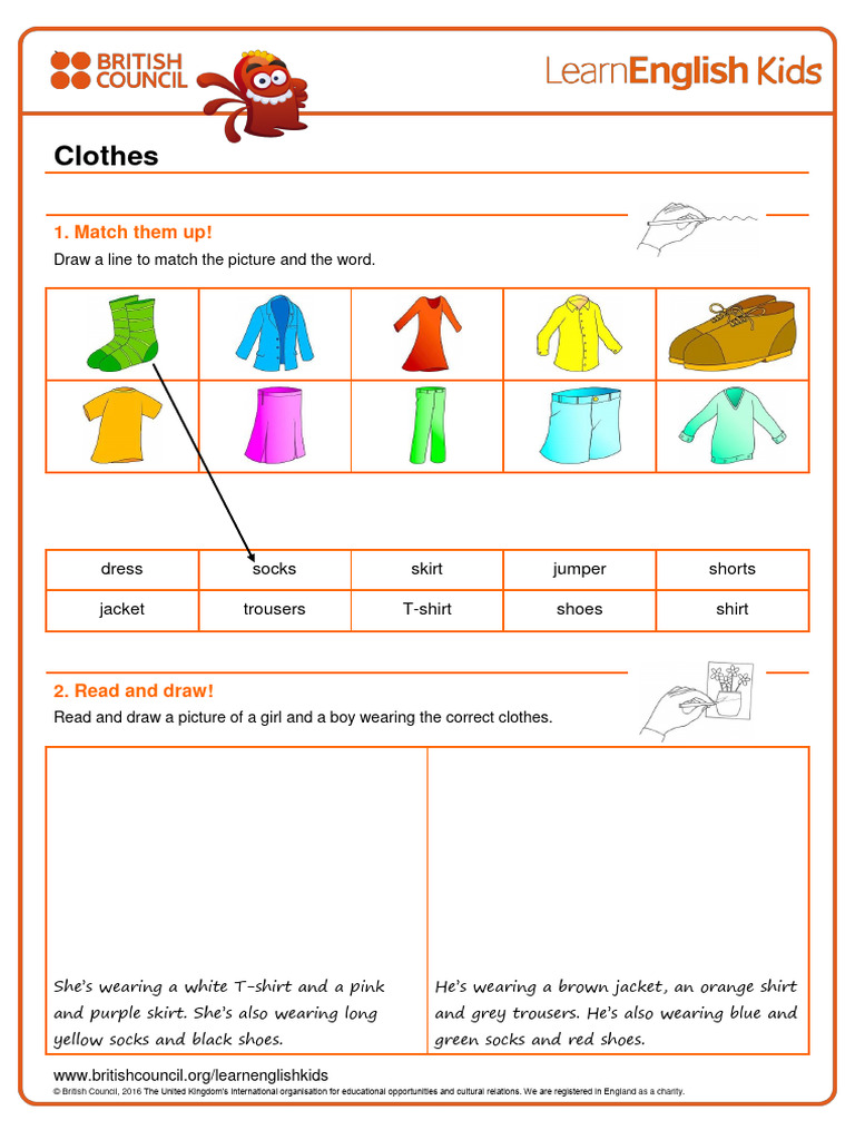 Worksheets Clothes | PDF | Clothing | Skirt