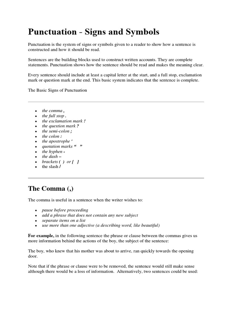 Punctuation and Capitalization | PDF | Letter Case | Punctuation