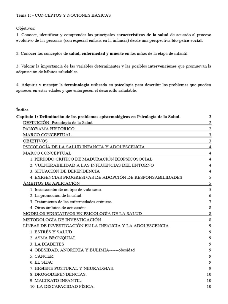 Tema 1 - CONCEPTOS Y NOCIONES BÁSICAS | PDF | Abuso infantil | Sicología