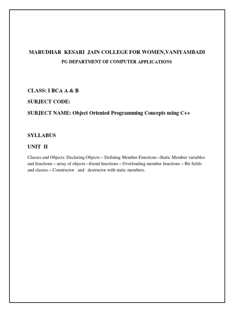Unit 2 Pdf Method Computer Programming Class Computer Programming