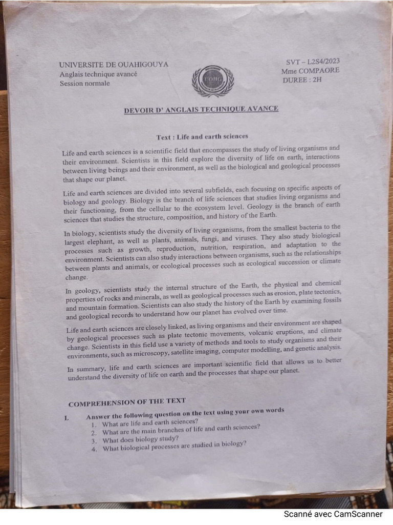 Ancien Devoirs | PDF