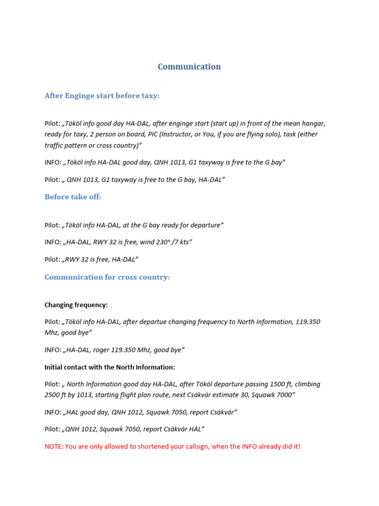 Communication | PDF | Runway | Transponder (Aeronautics)