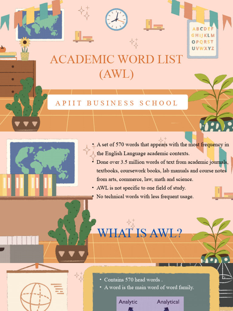 Academic Word List (Awl) | PDF | Language Arts & Discipline
