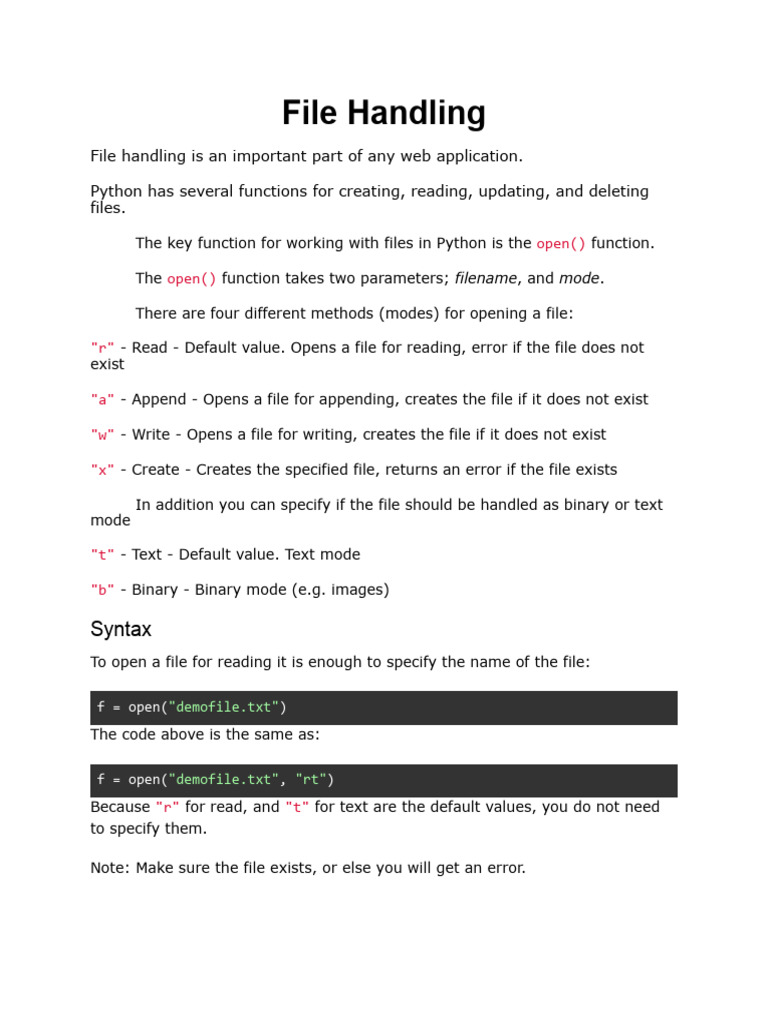 File Handling | Download Free PDF | Computer File | Text File