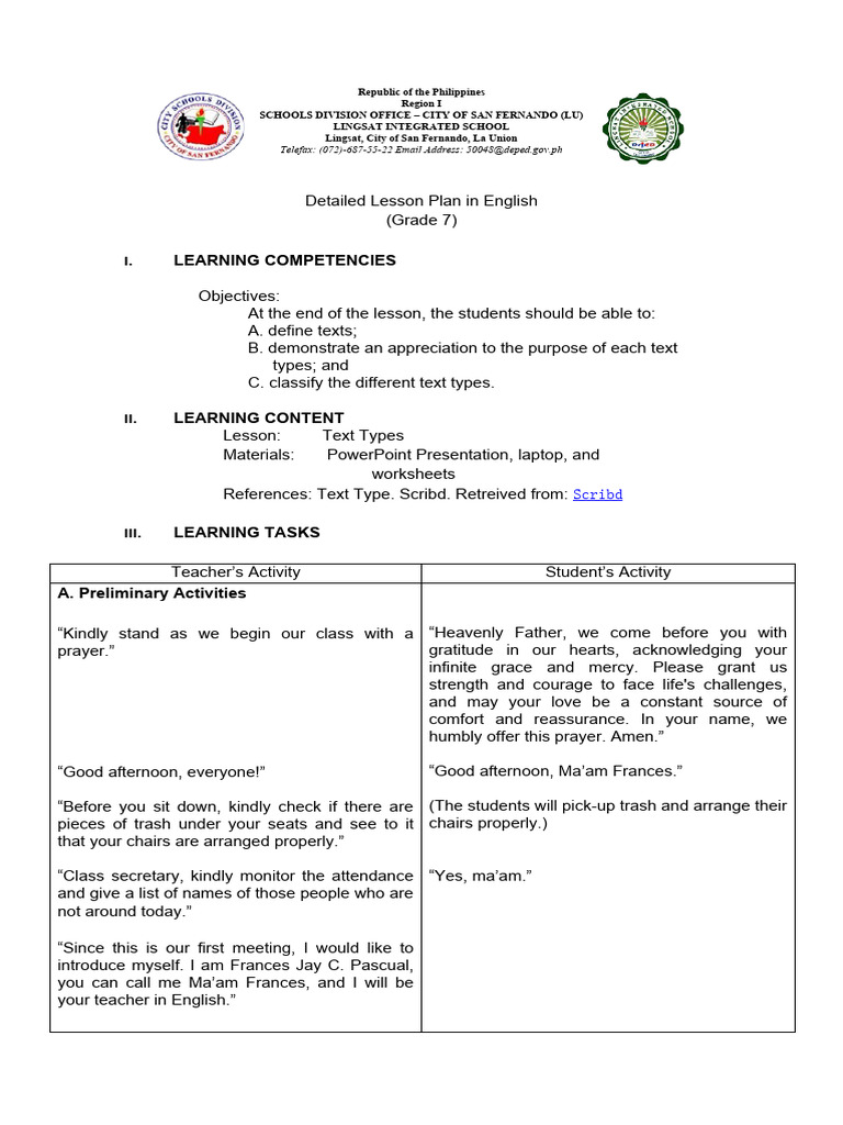 Text Types | Download Free PDF | Experience | Essays