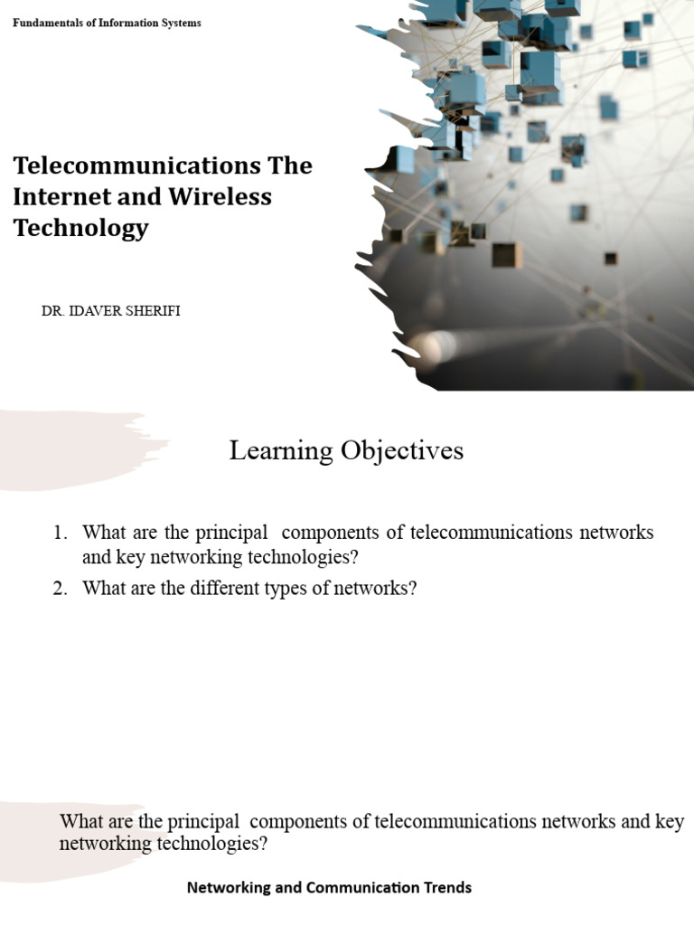 Fundamentals - of - IS Week - 12 | PDF | Computer Network | Telecommunications