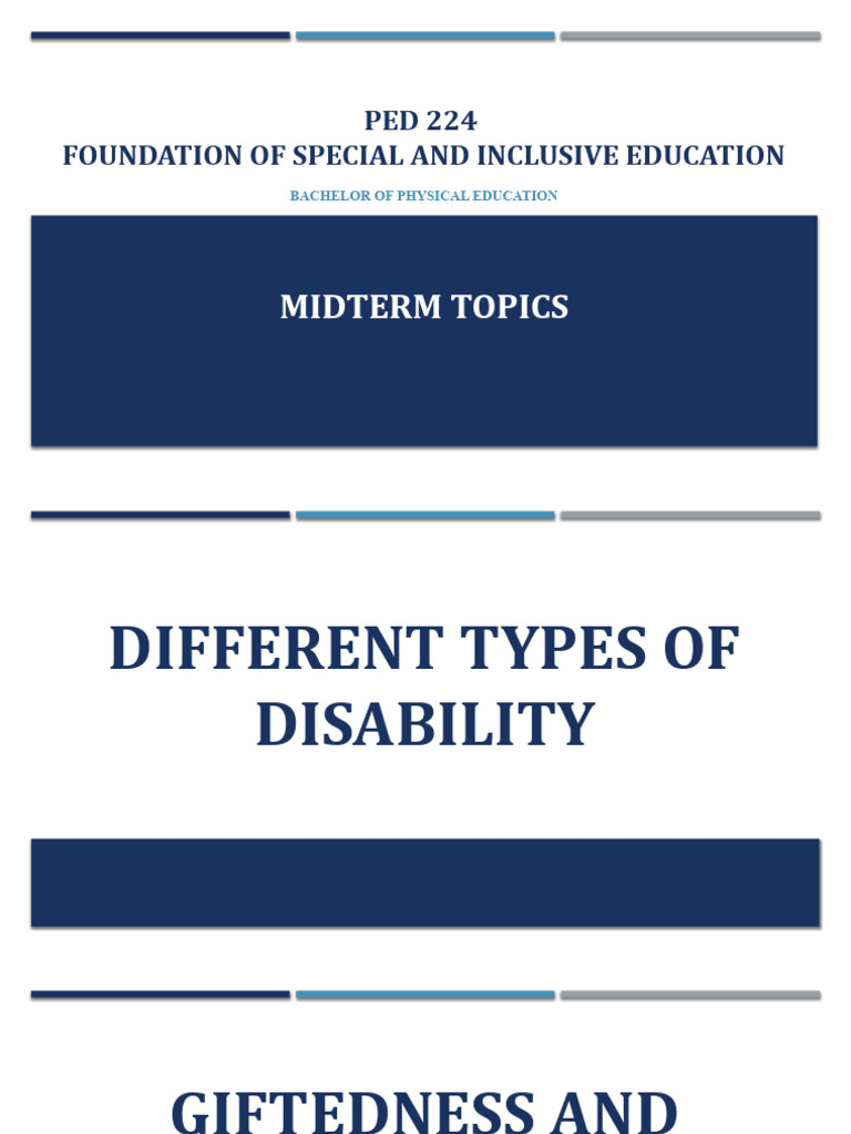 SPEd Midterm Topics | PDF | Autism Spectrum | Intellectual Giftedness