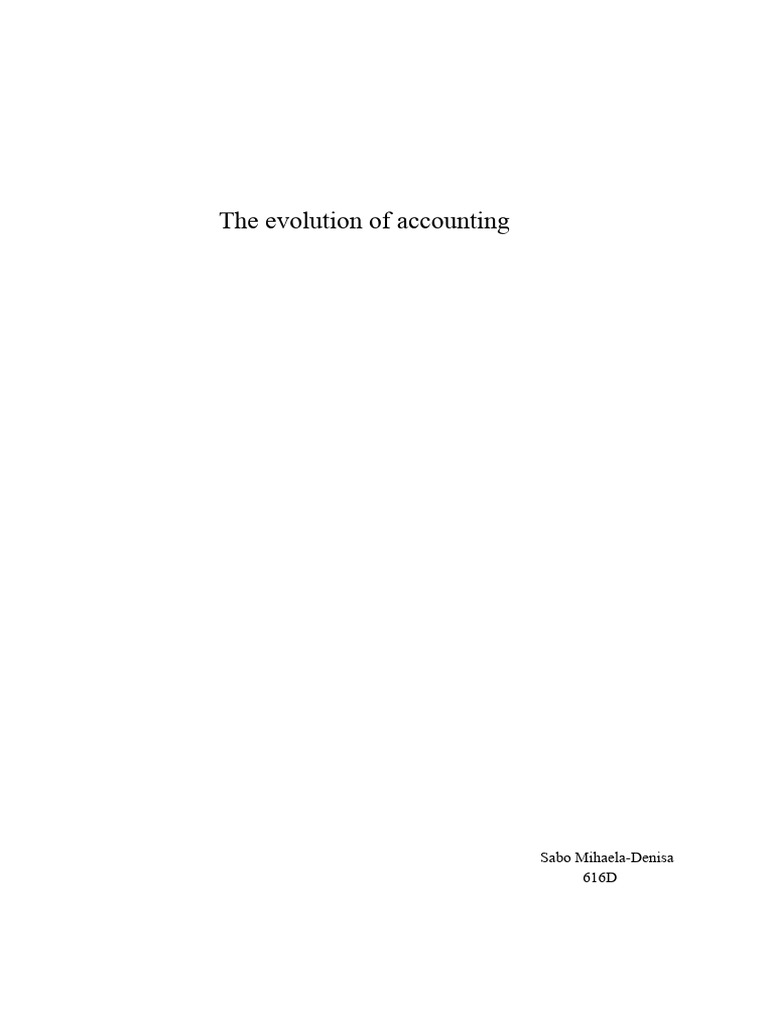 The Evolution of Accounting | PDF | Certified Public Accountant ...